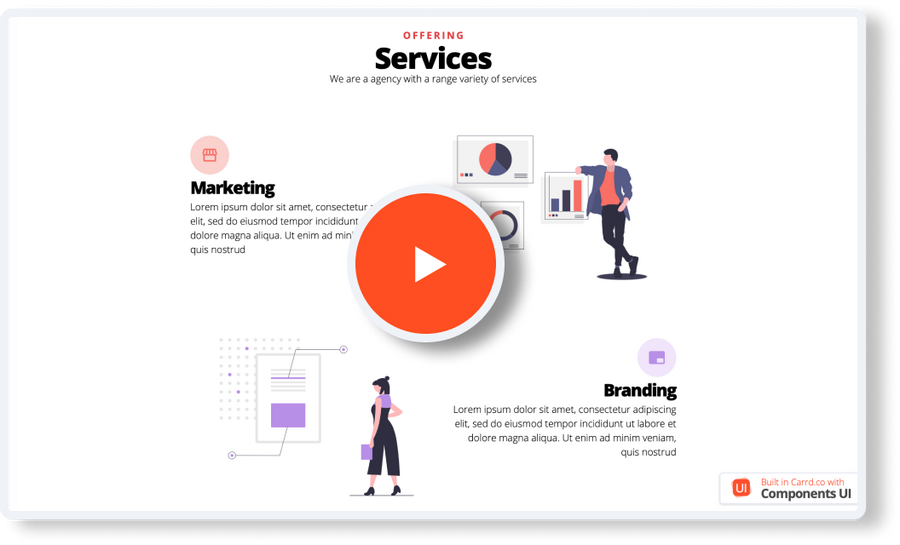 Components UI: Beautiful pre-built components & templates for Carrd.co