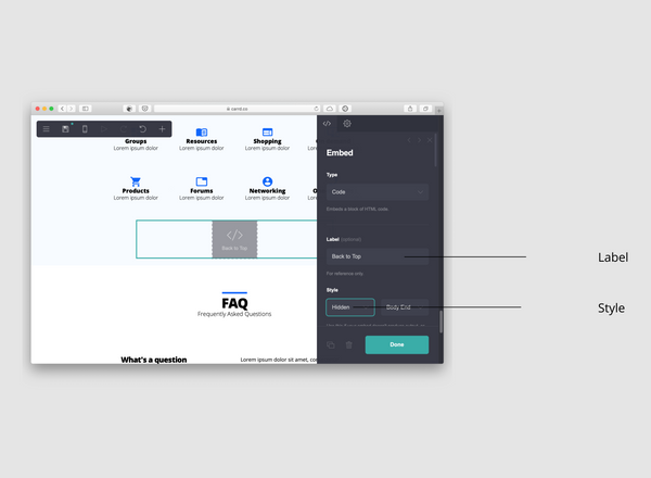Tutorial: Make a Back to Top Button on your Carrd.co website